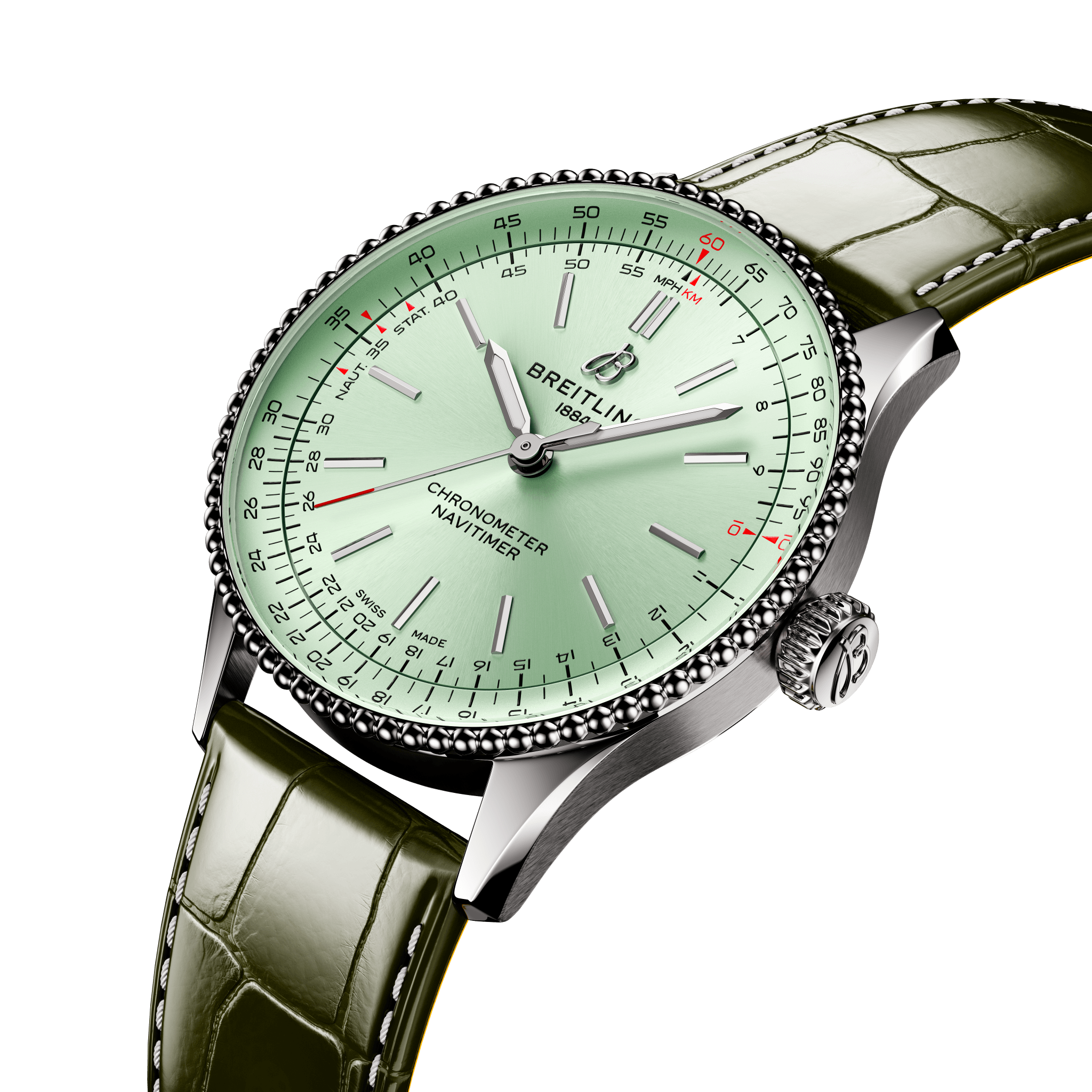 Navitimer Automatic 36 Stainless steel - Mint green A17327361L1P1 ...